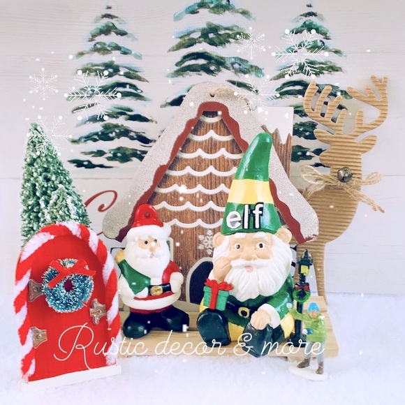 Holiday | Winter Theme Elf Gnome Santa Tier Tray Decor 3 Pc Set | Poshmark